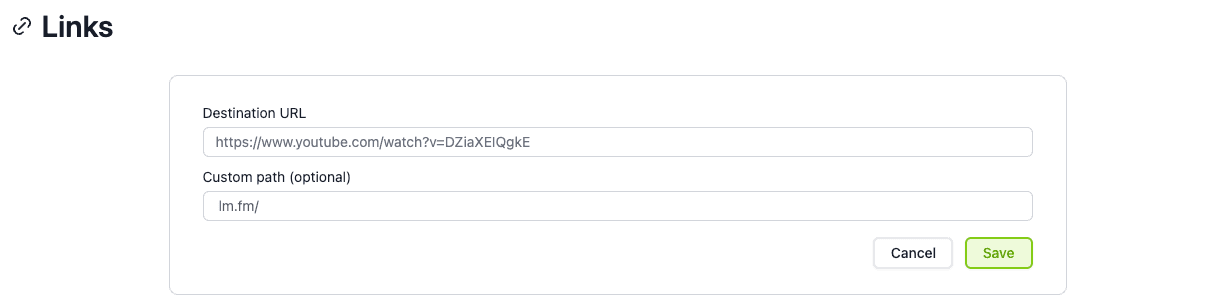 Shorten a Link • Limey